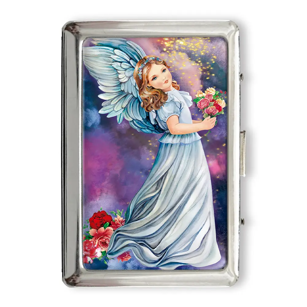 Victorian Angel Flowers : Gift Coin Bank Vintage Retro Religious Cute