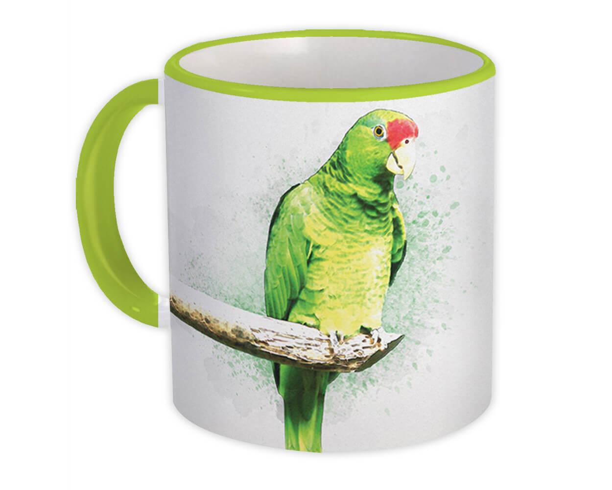 Parrot Mug Gift Parrot Lover Mug Macaw Parrot Watercolor Parrot Mugs ...