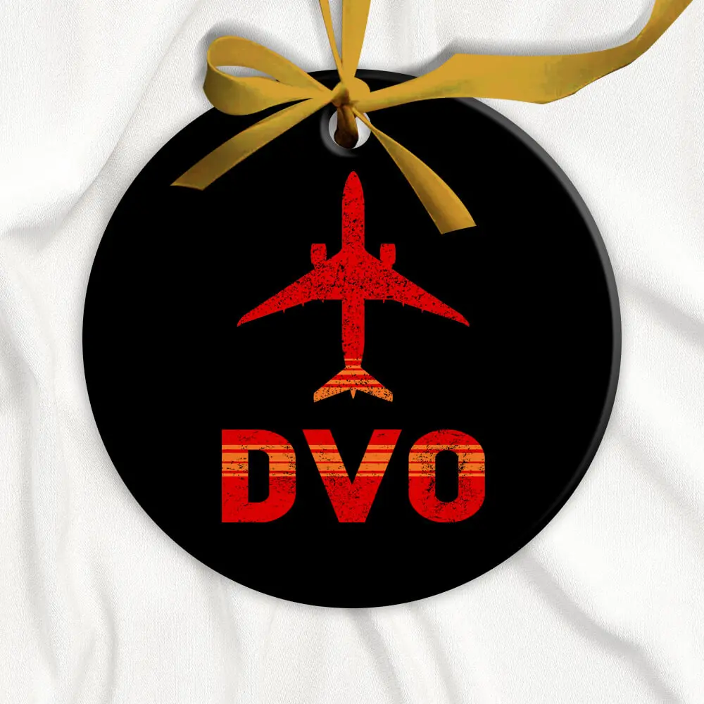 Round Ceramic Ornament - Airport - Philippines Bangoy Airport Davao DVO