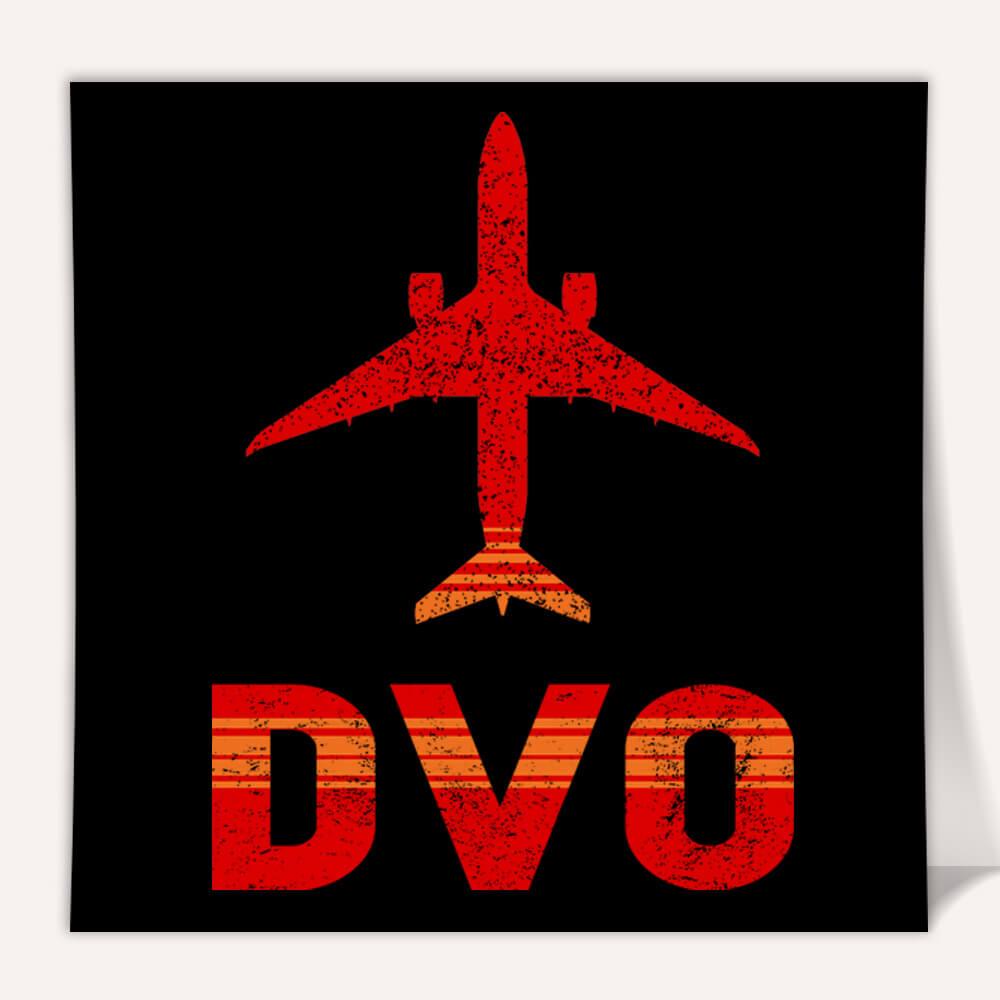 Square Poster - Airport - Philippines Bangoy Airport Davao DVO
