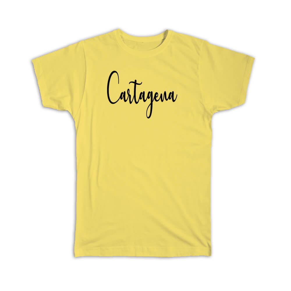 Gift T-Shirt : Cartagena Cursive Travel Souvenir Country Colombia | eBay